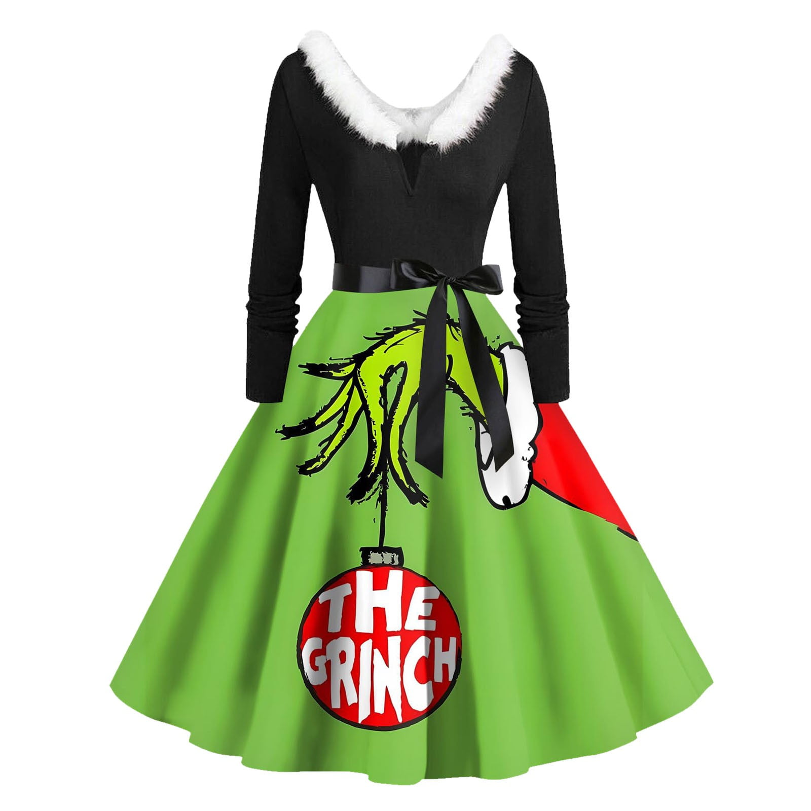 Click here for Xiaoyonnn Grinchens Christmas Print V Neck Long Sl... prices