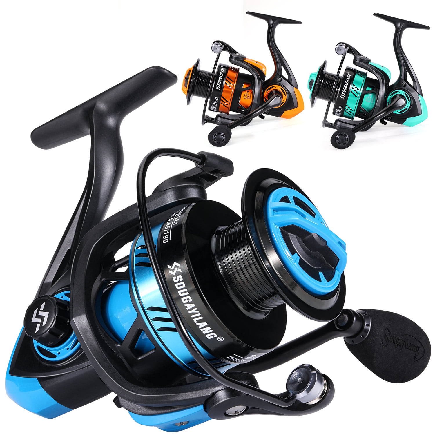 Sougayilang Spinning Fishing Reel 11＋1 Ball Bearings Fishing Reel Max ...