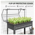 Elevated Garden Box with Greenhouse Cover, Raised Garden Bed with Legs ...