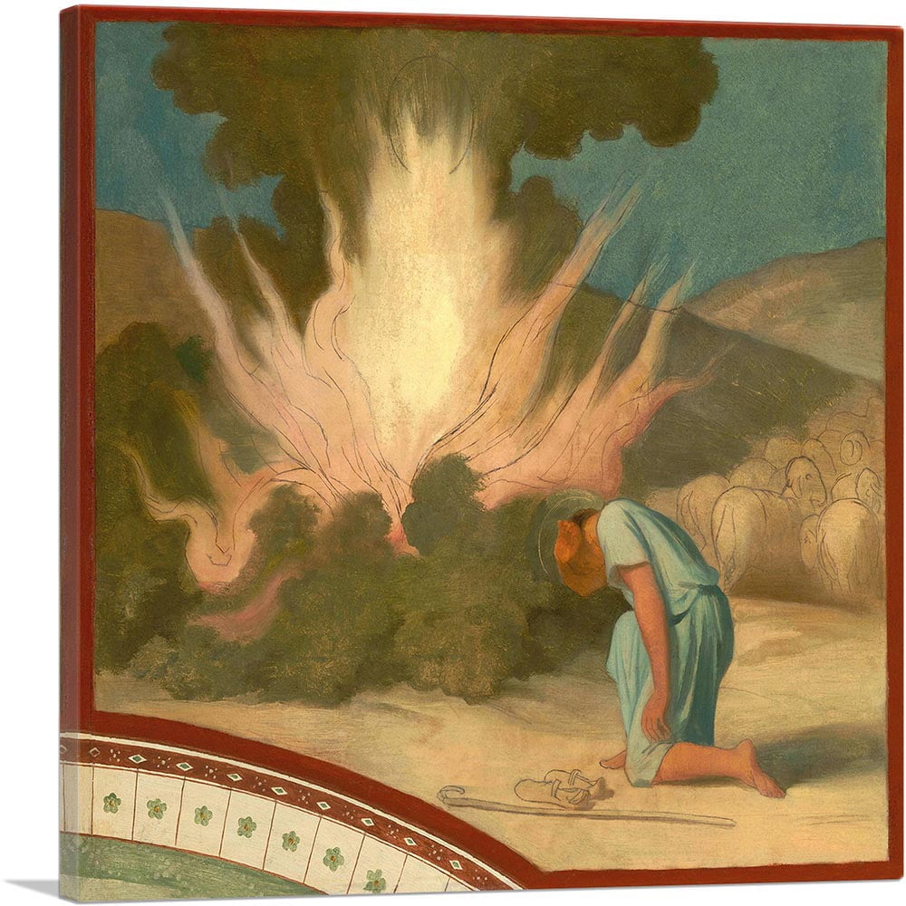 ARTCANVAS Moses Before The Burning Bush 1856 Canvas Art Print by Jean ...