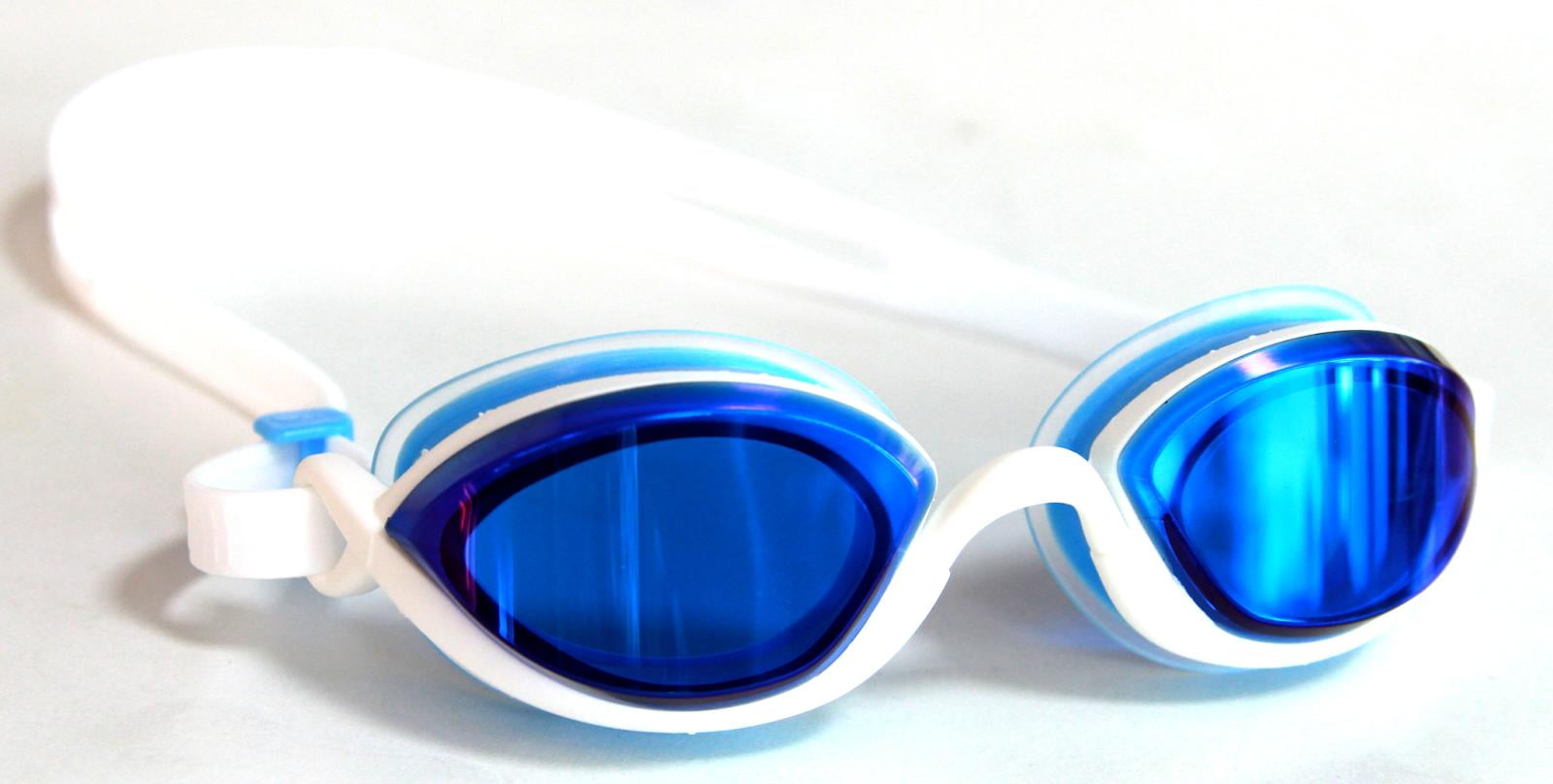 Snake & Pig Basilisk Swimming Goggles - Blue and White / Blue Lenses ...