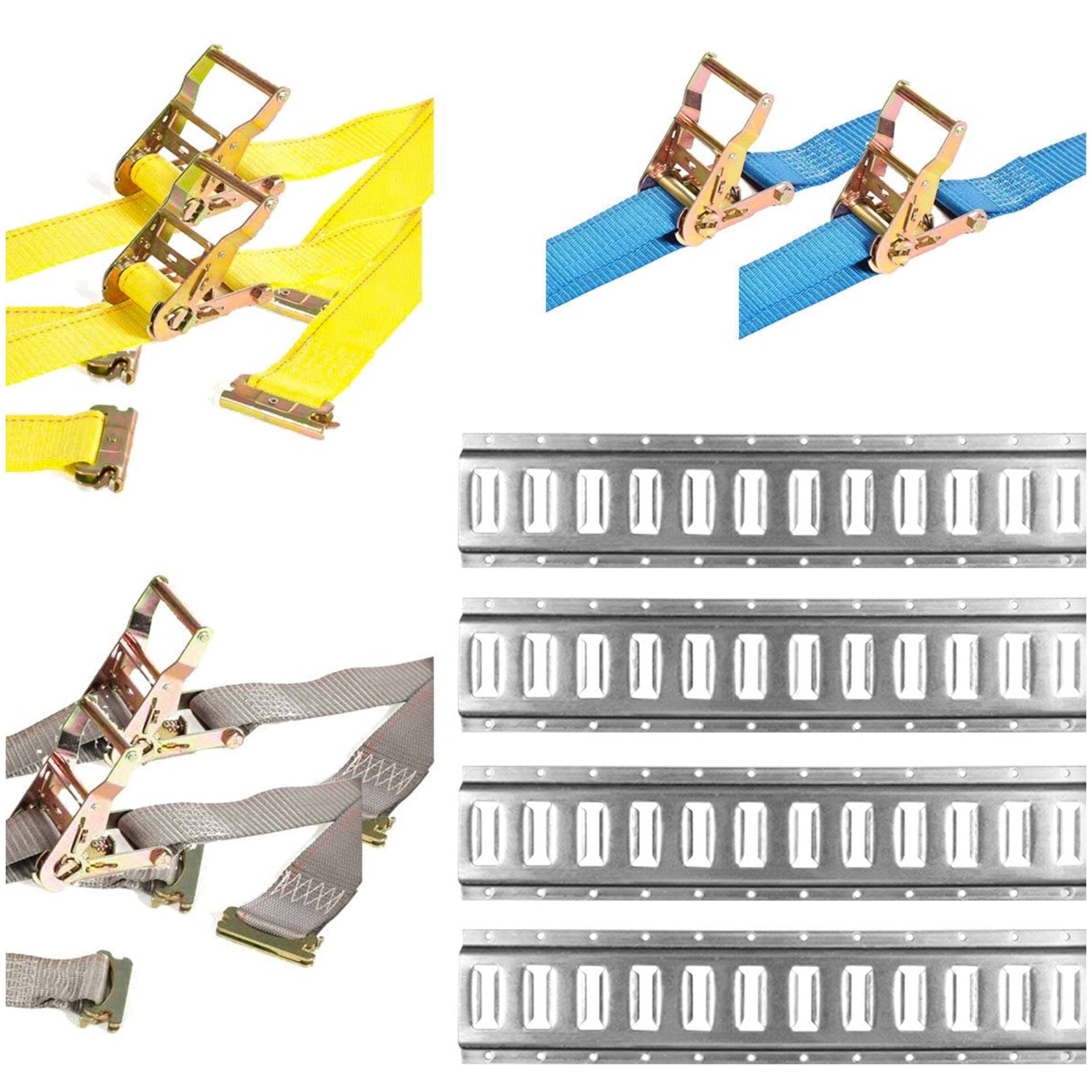 DC Cargo Mall E Track Tie-Down Kit - 10 Pieces: 5 ft Galvanized E Track ...