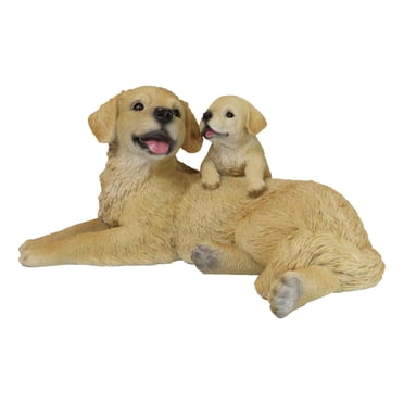 Sandicast "Original Size" Lying Yellow Labrador Retriever Dog Sculpture ...