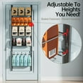 "DELAMU Over the Door Spice Rack, 6-Tier Adjustable Shelves, Powder ...