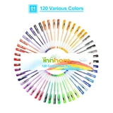 innhom Gel Pens for Adult Coloring, 120 Vibrant Colors, Glitter ...