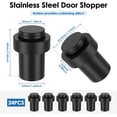 JUXILPP 24 Pack Stainless Steel Door Stoppers, Cylindrical Floor ...
