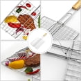 WHAMVOX Stainless Steel Grill Grilling Net Mesh Basket Nets Racks Dad ...