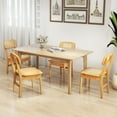 Gymax Rattan Dining Chairs Set of 2 Kitchen Dining Chairs w/ Simulated ...