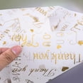 100 Sheets Gold Thank You Tissue Paper Bulk,White with Golden Thank You ...