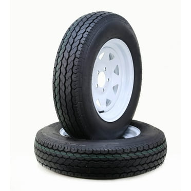 "Free Country ST225/75R15 Trailer Tire, 10-Ply E 117M, 6 Lug on 5.5 ...