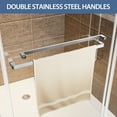 56"-60"W x 78"H Frameless Double Sliding Shower Door,Soft-Close Brushed Nickel Shower Screen,3/8 ...