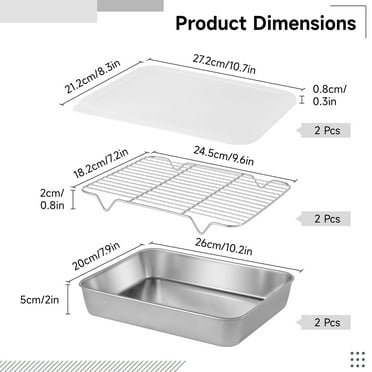 Aluminum Pans Full Size, Large Disposable Roasting & Baking Pan, 21"x13 ...