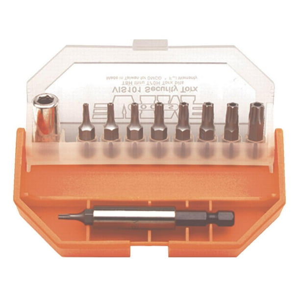 11 Piece T8H-T40H Torx Security Bit Set - Walmart.com