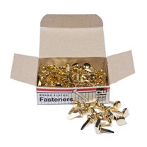 Office Depot Round-Head Fasteners, 1in., Brass, Pack Of 100, ABEL-02 ...