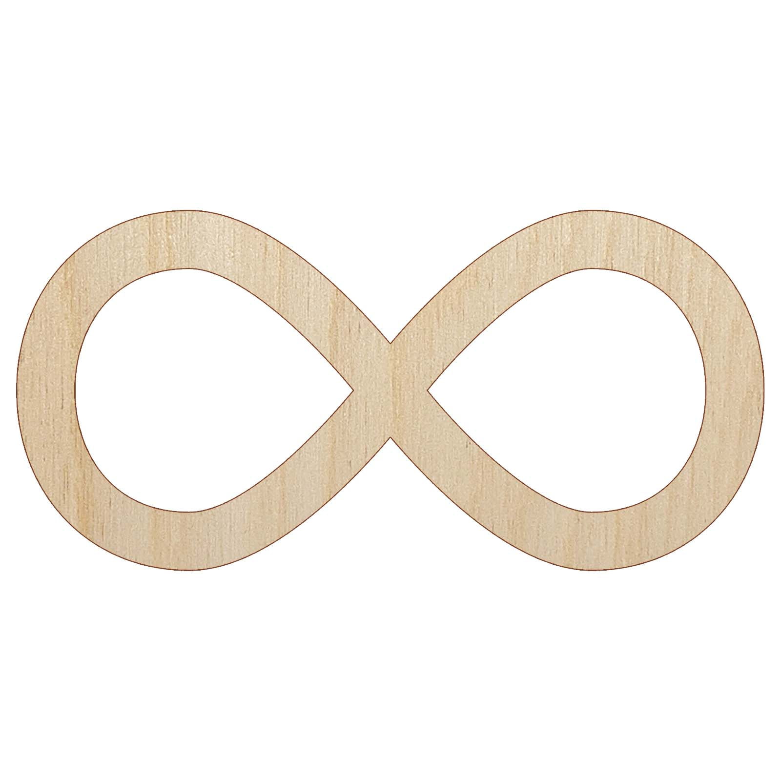 Infinity Symbol Solid Wood Shape Unfinished Piece Cutout Craft DIY ...