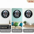 2D Flat 1pc 10Inch Wooden Silent wall clock- 2D flat printed circular clock, Modern retro rustic ...
