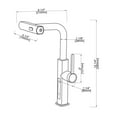 Lefton Pull-Out Waterfall Kitchen Faucet with Temperature Display, Two ...