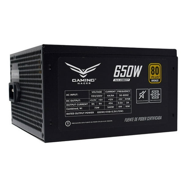 Naceb Fuente De Poder 650w Certificada 80 + Bronze Nueva Naceb Technology NA-0607 | Walmart en línea