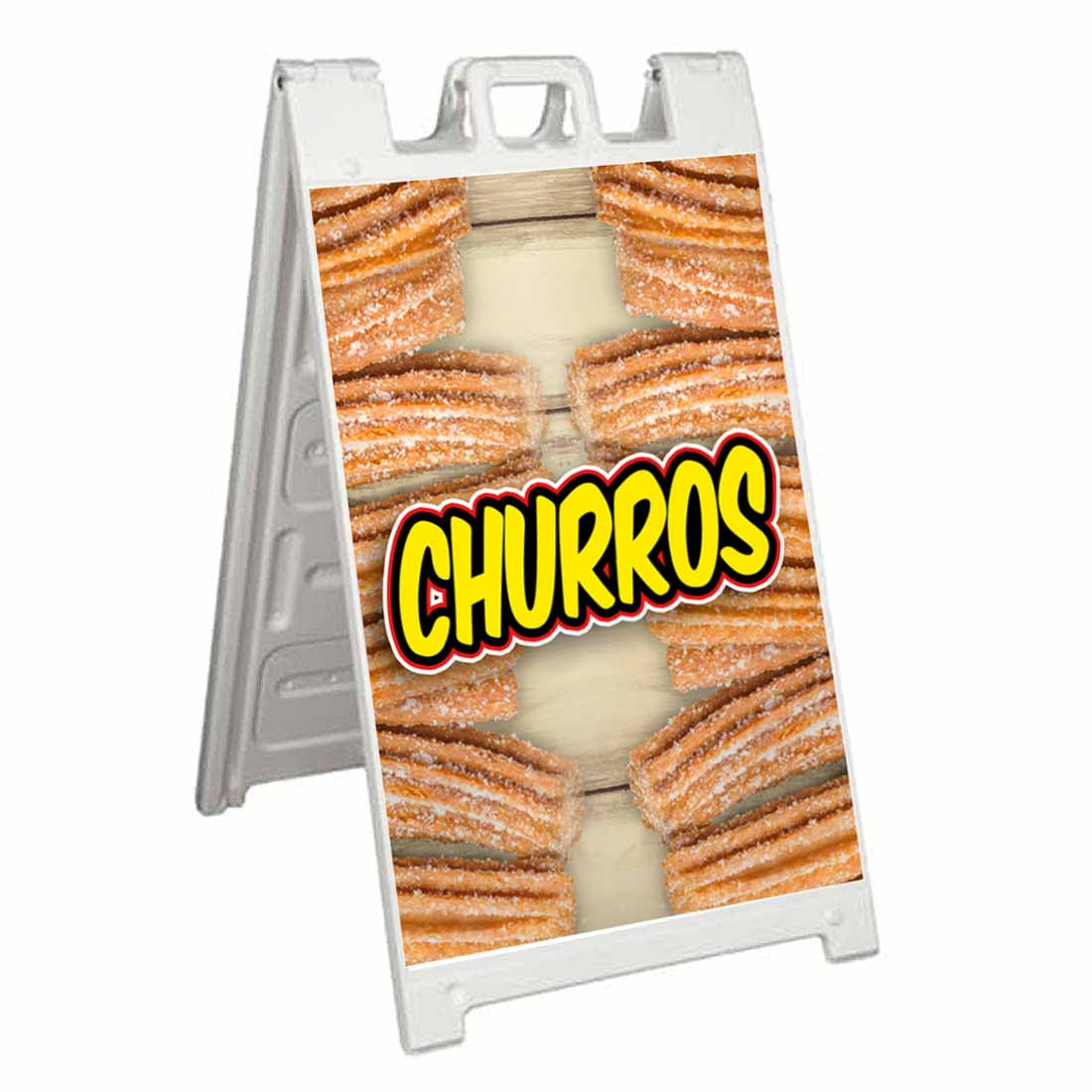 Churros (24" X 36") Standard A-Frame Signicade, Includes Decal Applied ...