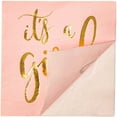 50 Pack It's a Girl Napkins for Baby Shower, Gold Foil Party Supplies ...