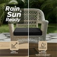 Ottowood Outdoor Chair Cushions Set of 4, Black, 24" x 24" - Waterproof ...