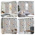 Butterfly and Orange Brown Pattern Blackout Curtains,Triple Weaved ...