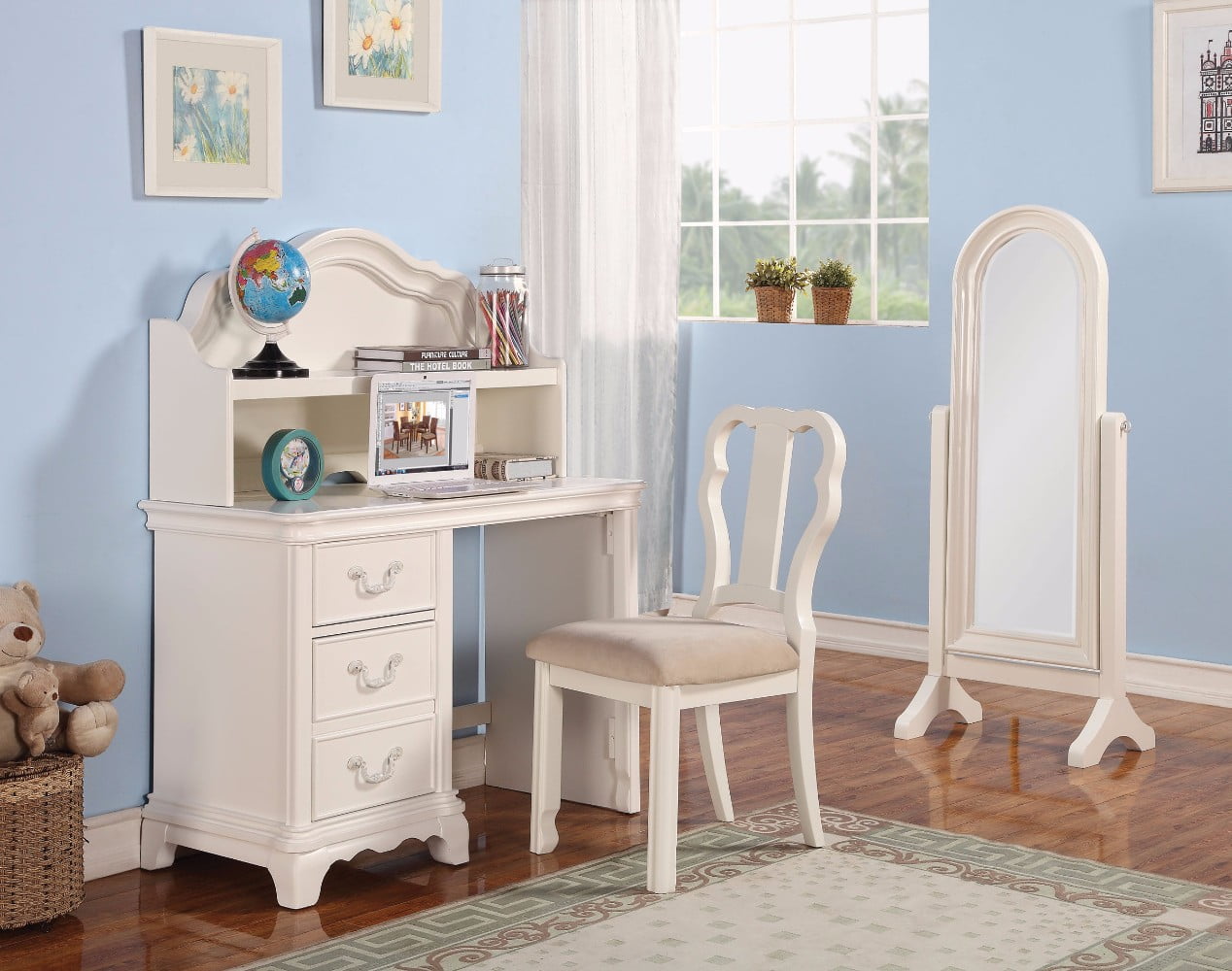 Wooden Desk, White - Walmart.com - Walmart.com