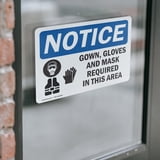 (2 Pack) Gown Gloves And Mask Required In This Room OSHA Notice Sign ...