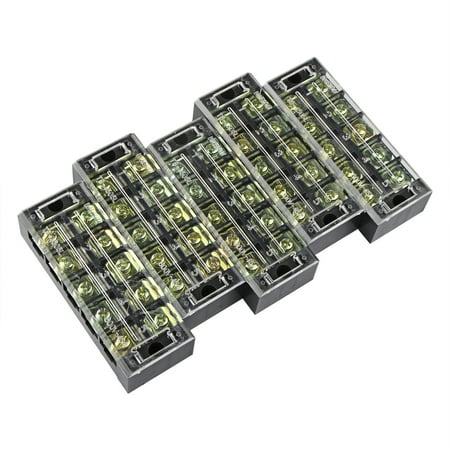 5 Pcs 5 Positions Dual Rows 600V 45A Wire Barrier Block Terminal Strip TB-4505 | Walmart Canada
