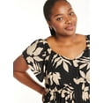 Terra And Sky Womens Plus Size Sweetheart Flutter Dress Sizes 0x 5x