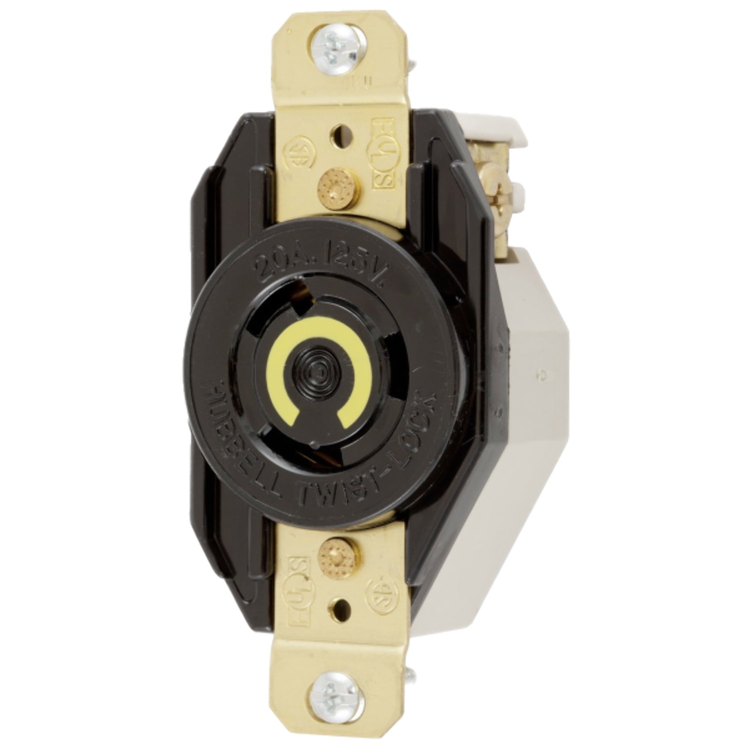 HBL2310 Twist-Locking Socket, 20 A/125 V, 8-16 AWG, Screw Terminal ...