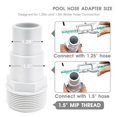 Swimming Pool Tube Set Hose Connectors Texture Replacement Adapter Easy ...