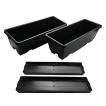 Pgyong 1pcs Wood Planter Box Rectangle Succulent Plant Pot Storage Box ...