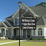 Address America USA Handcrafted, Double-Sided Reflective Oak XL Address ...