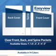 EasyView Premium 3-Inch Binders with Clear-View Covers Customizable ...