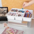 17 QT Craft Organizers and Storage with Removable Tray, Stackable ...