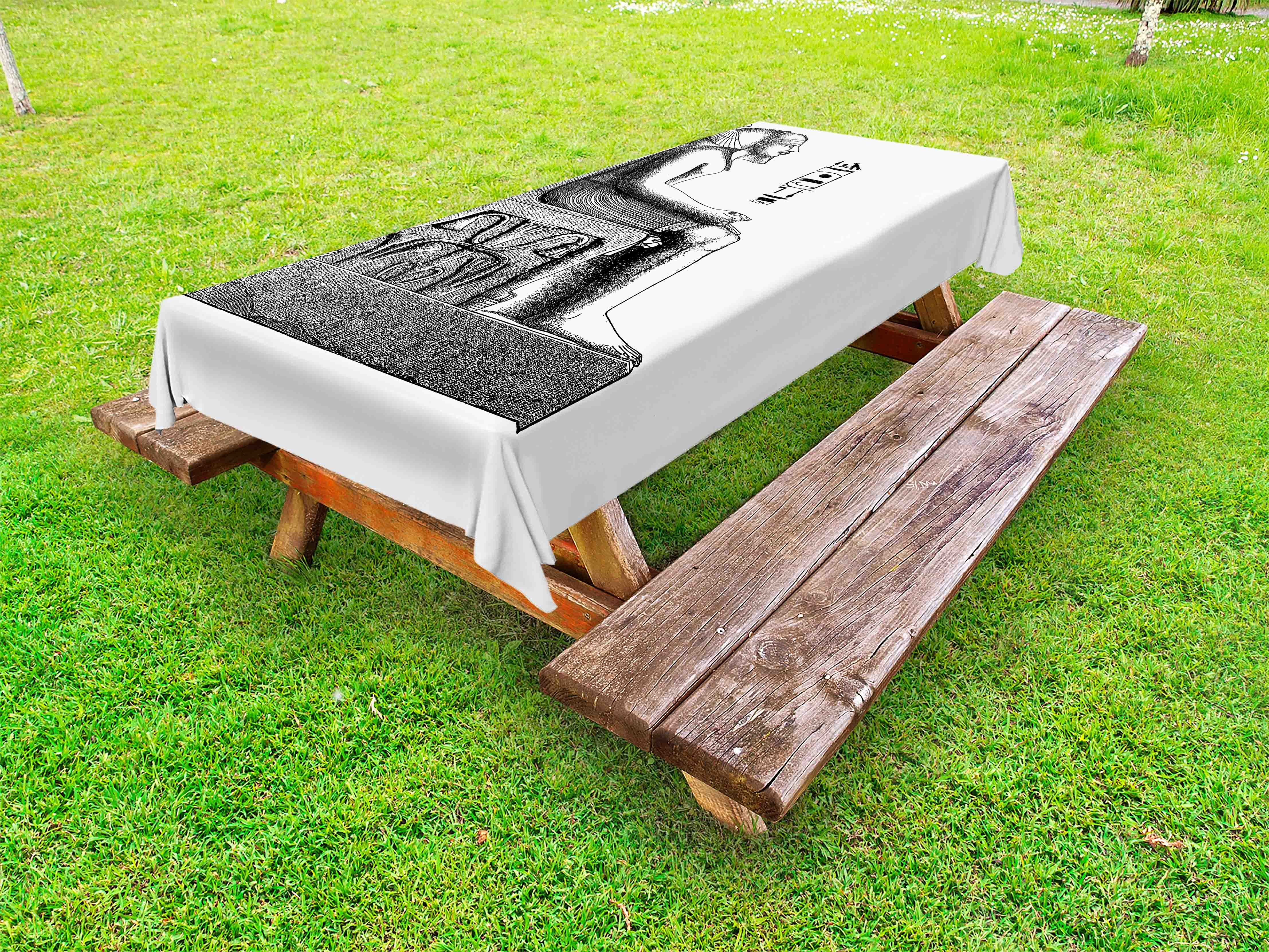 Egyptian Outdoor Tablecloth, Ancient Antique Era Egypt Pharaoh King ...