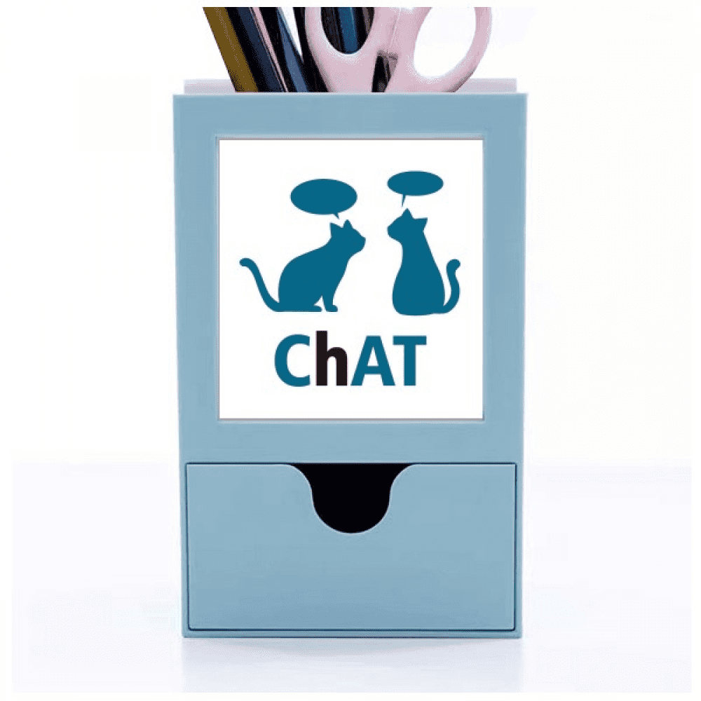 Cats Pets Talking Animals Desk Supplies Organizer Pen Holder Card ...