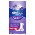 Always Extra Long Anti-Bunch Daily Pantiliners, Xtra Protection, 92 Ct ...