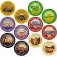 Brybelly Beers & Bluffs Poker Chip Tin Set with 200 Customized Beer ...