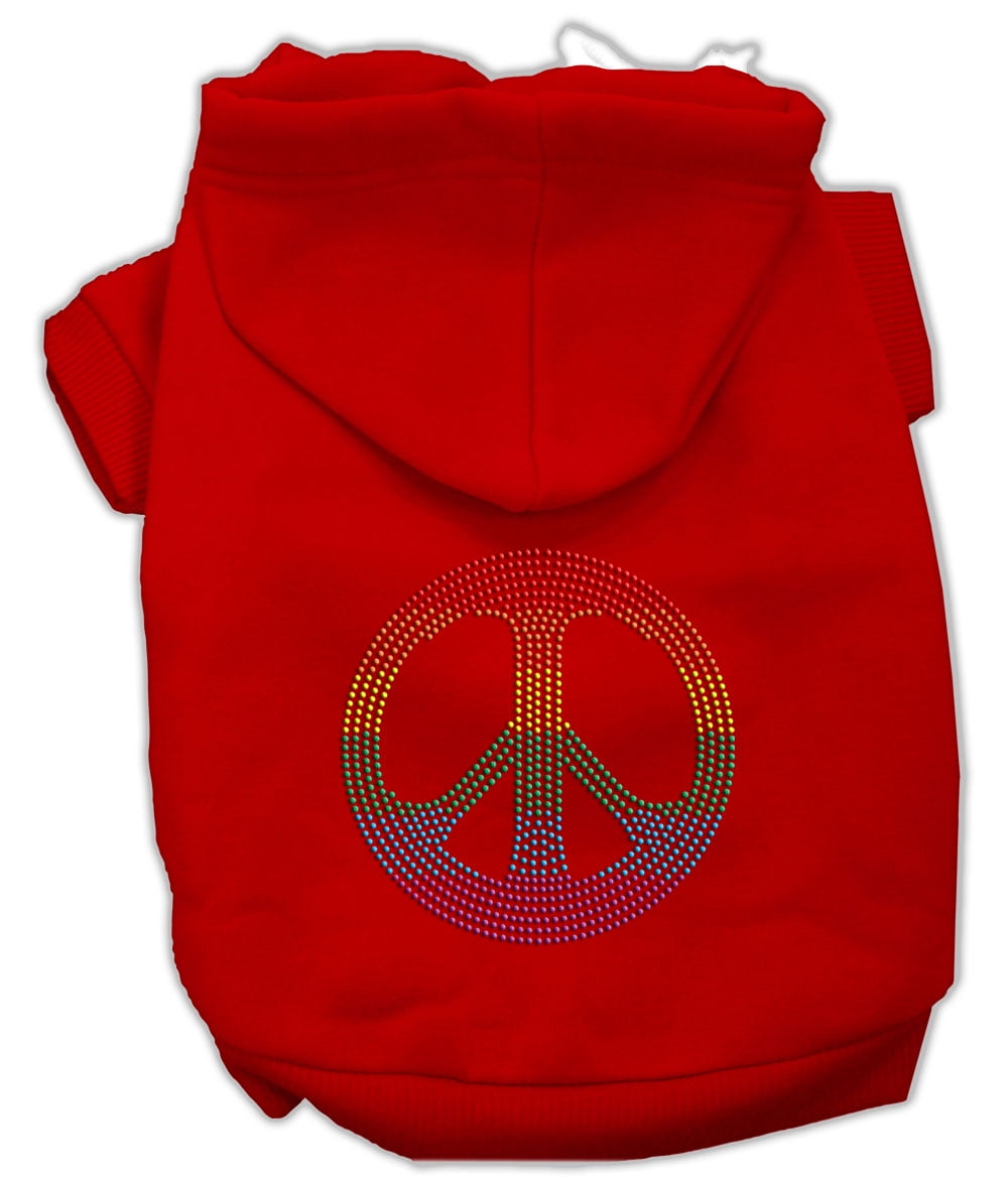 Rhinestone Rainbow Peace Sign Hoodies - Walmart.com