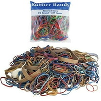 BAZIC Rubber Bands, Assorted Size 1/2 Lbs., Colors Sizes May Vary, 4 ...