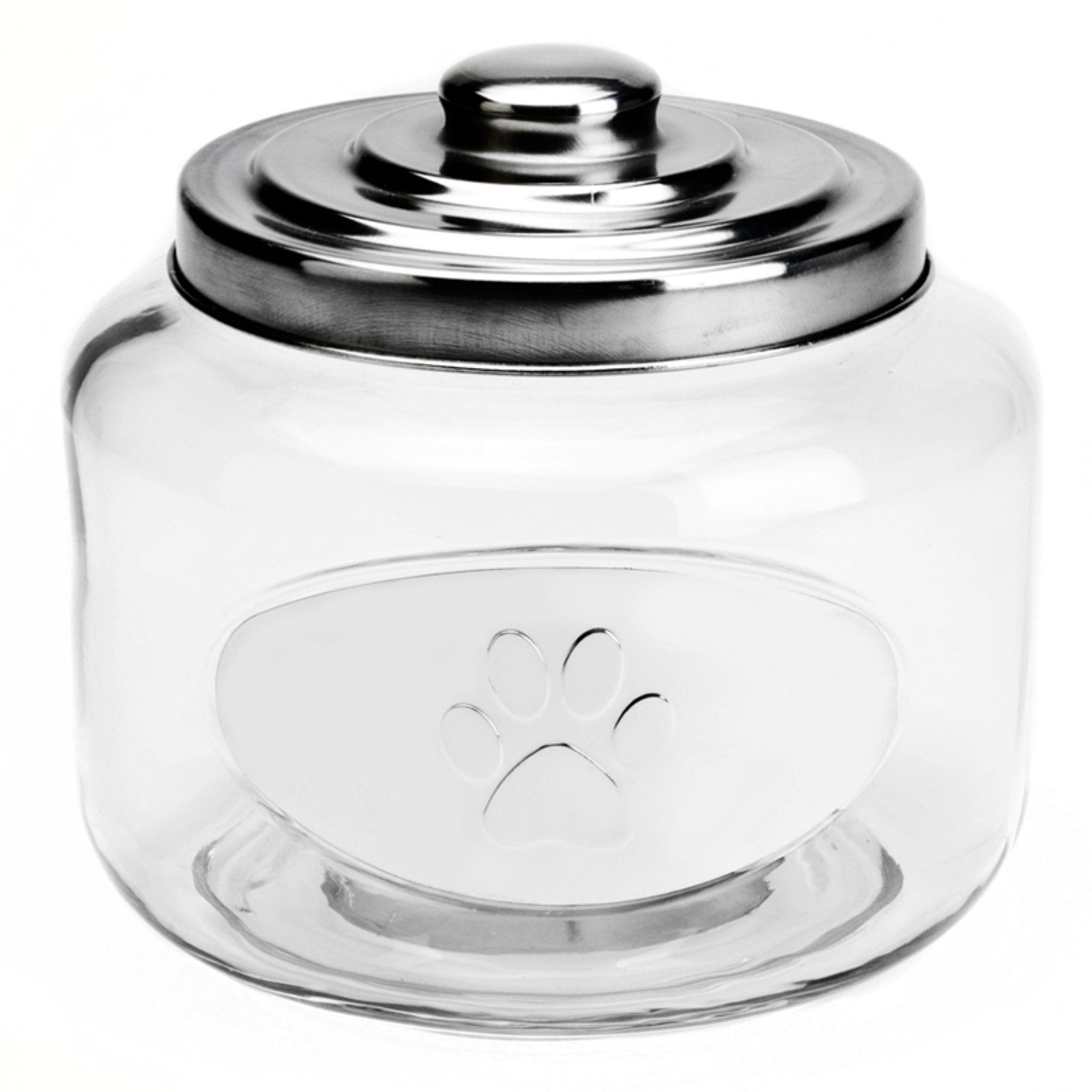 Blue Harbor Glass Storage Paw Decal Jar with Metal Lid - Walmart.com