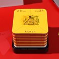 Yellow Crane Tower Desk Calendar With LED Lights 2025 Calendar Memo Pad ...
