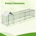 Bullenfity 16x3 Ft Metal Chicken Coop with Run, Green Mesh Design with ...