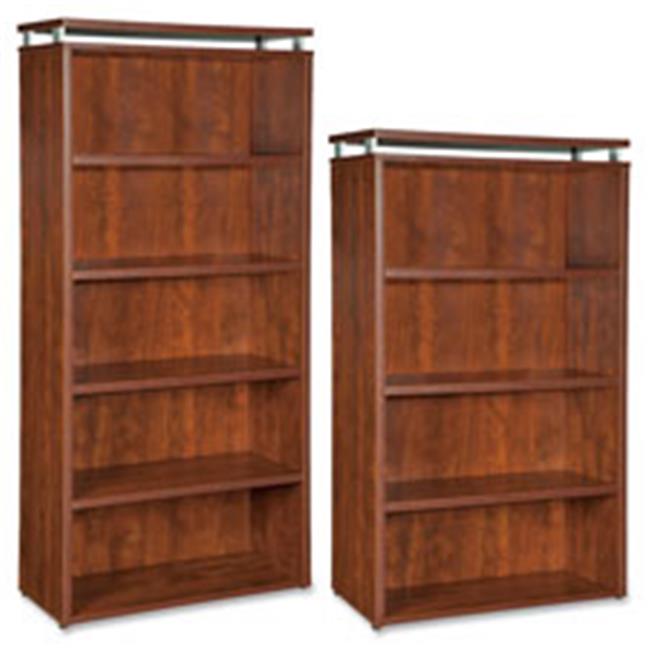 Bookcase, 4-Shelf, 36 in. x 12.5 in. x 48 in., Cherry - Walmart.com