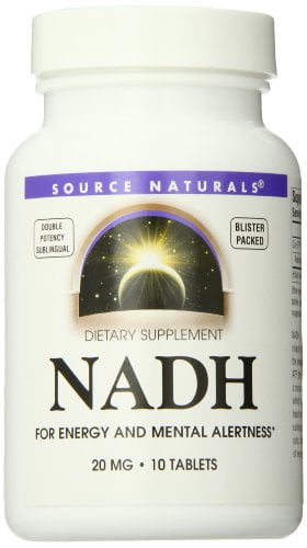 Source Naturals, Inc. NADH 20mg Co-E1 Sublingual 10 Tablet - Walmart.com