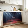 Basketball Court Cabinet Curtain 28"W x 51"L, Indoor Sports Field Scene ...