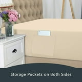 Elegant Comfort Single Fitted Sheet, Smart and Deep Pocket 18 inch ...