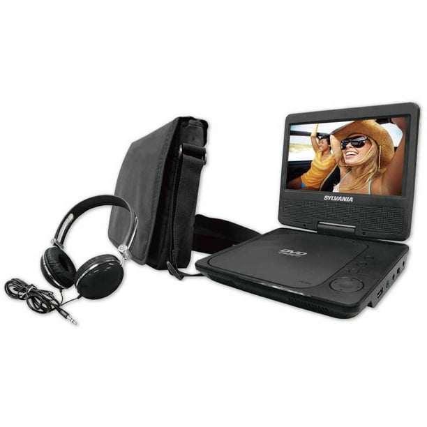 Sylvania 7" Swivel Screen Portable DVD Player Bundle, SDVD7060-COMBO ...